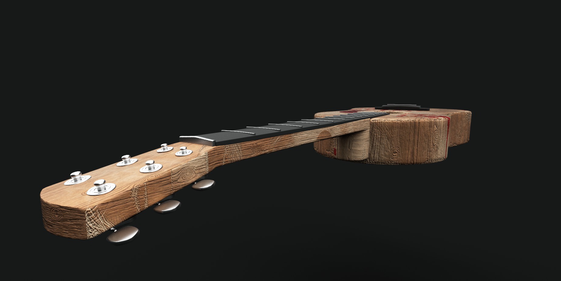 ArtStation - Post Apocalyptic - String less Acoustic Guitar