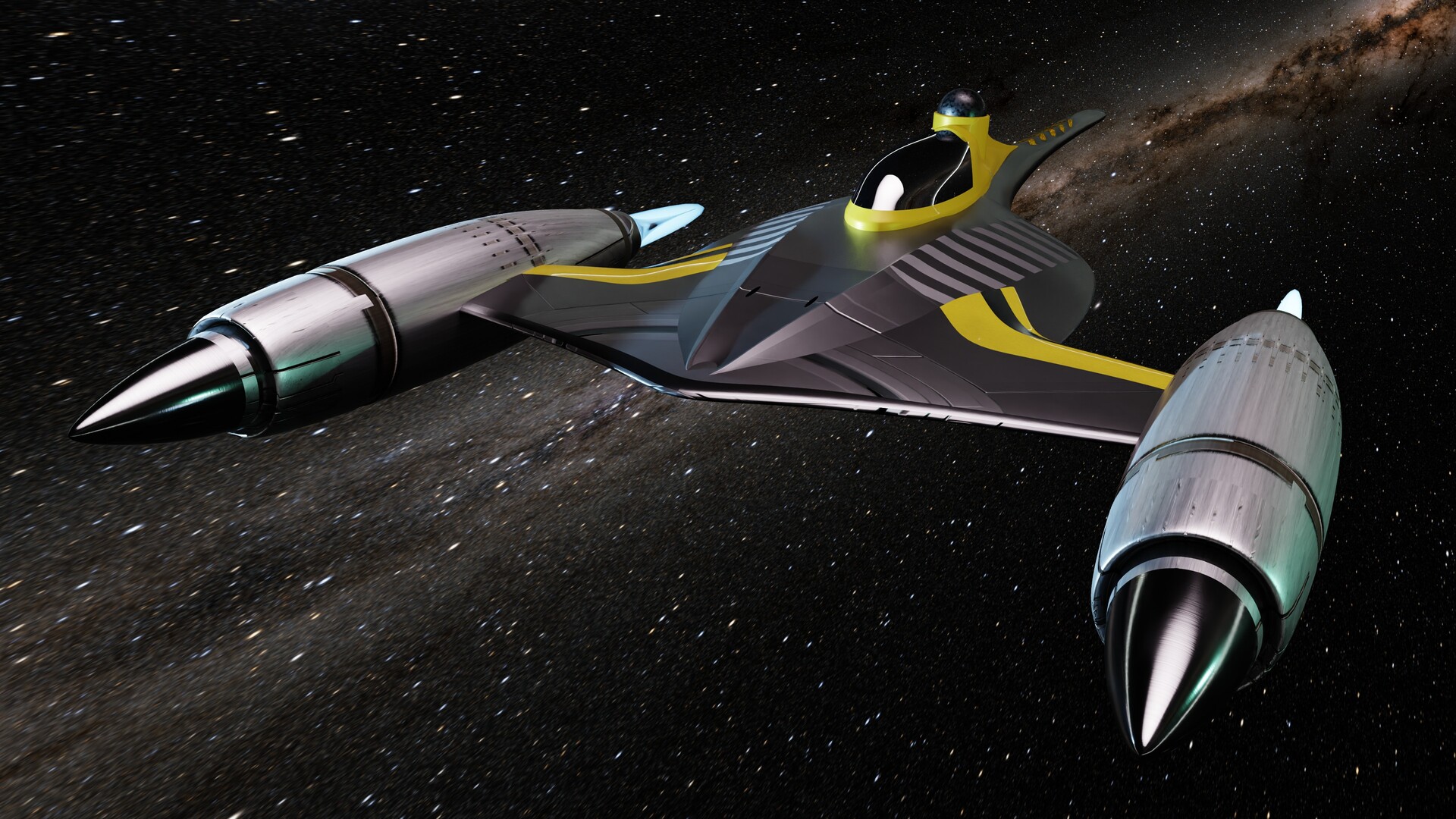 ArtStation - Royal Naboo N-1 starfighter - Modeling and Animation