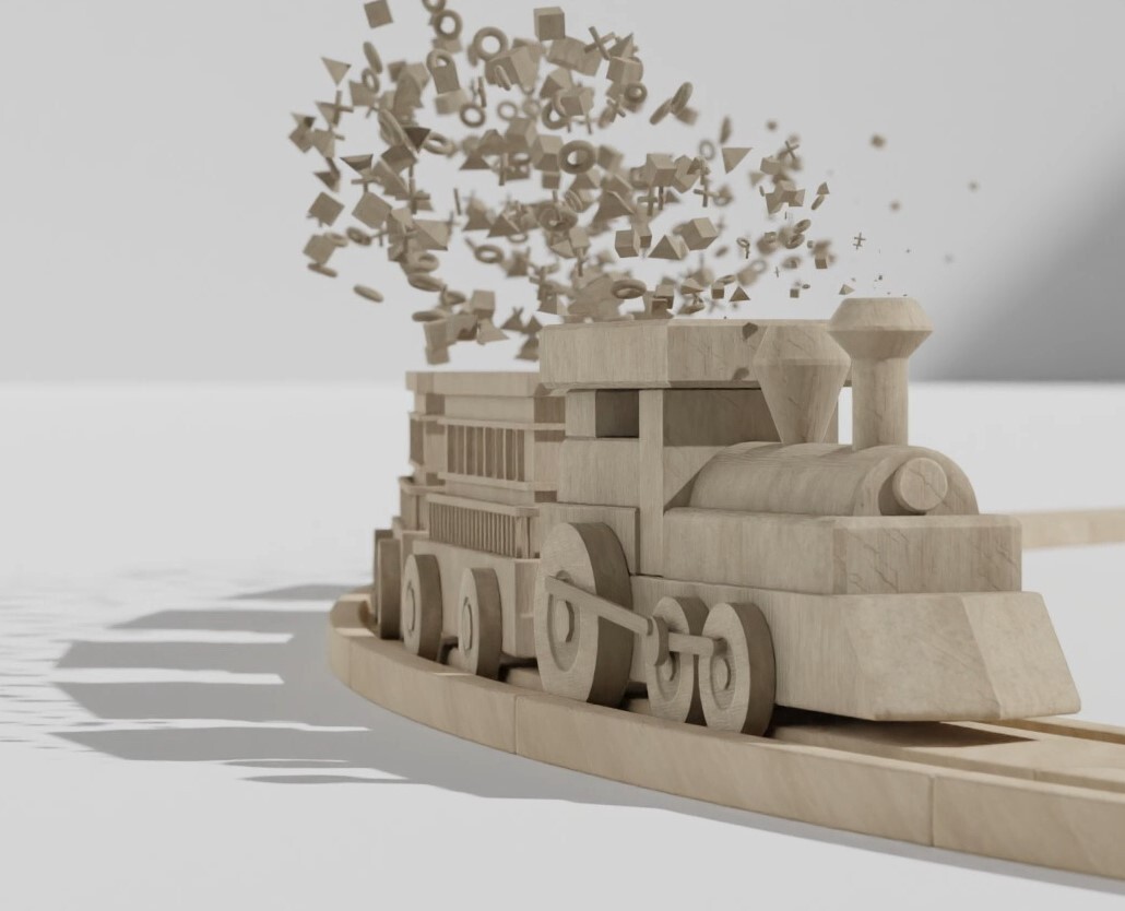 ArtStation - Wooden Toy Train