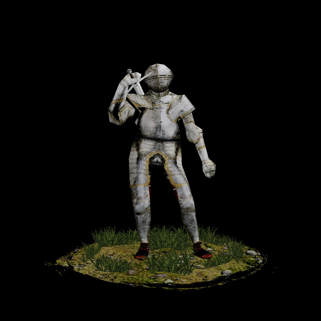 ArtStation - Knight in a PS1 PSX style