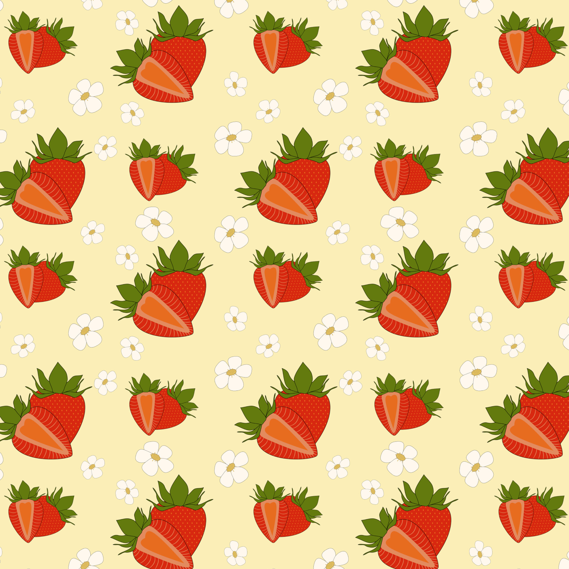 ArtStation - Strawberry print design