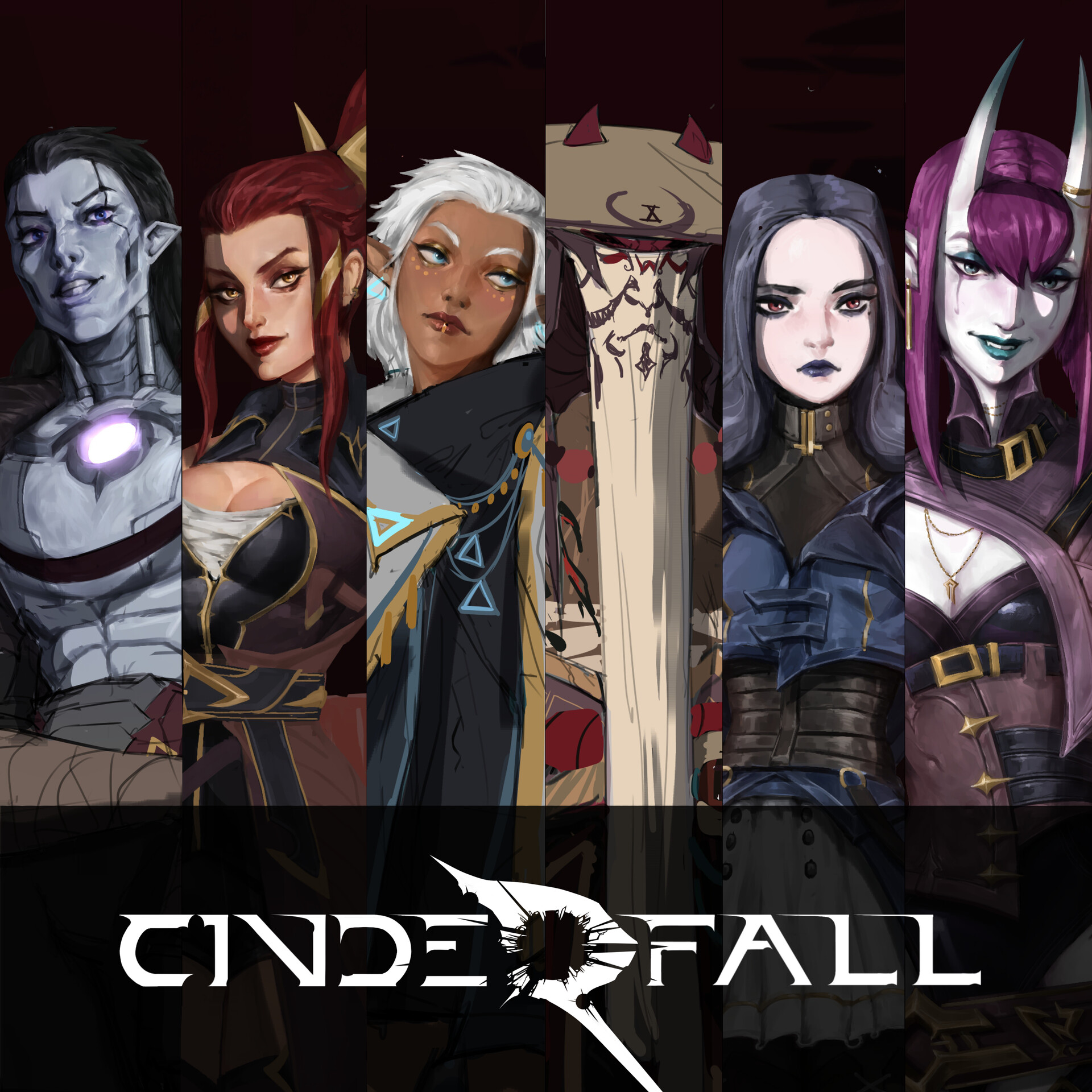ArtStation - Cinderfall character line up (old)