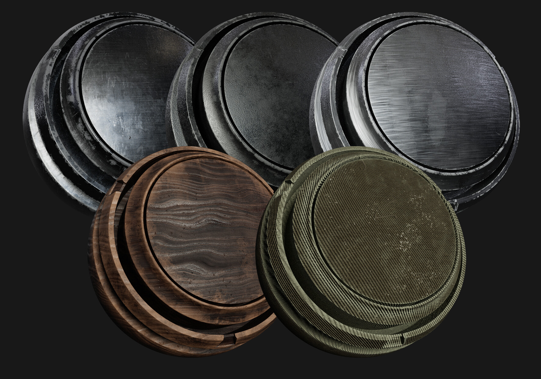 ArtStation - Gun Smart Materials (Metal, Wood, Fabric)