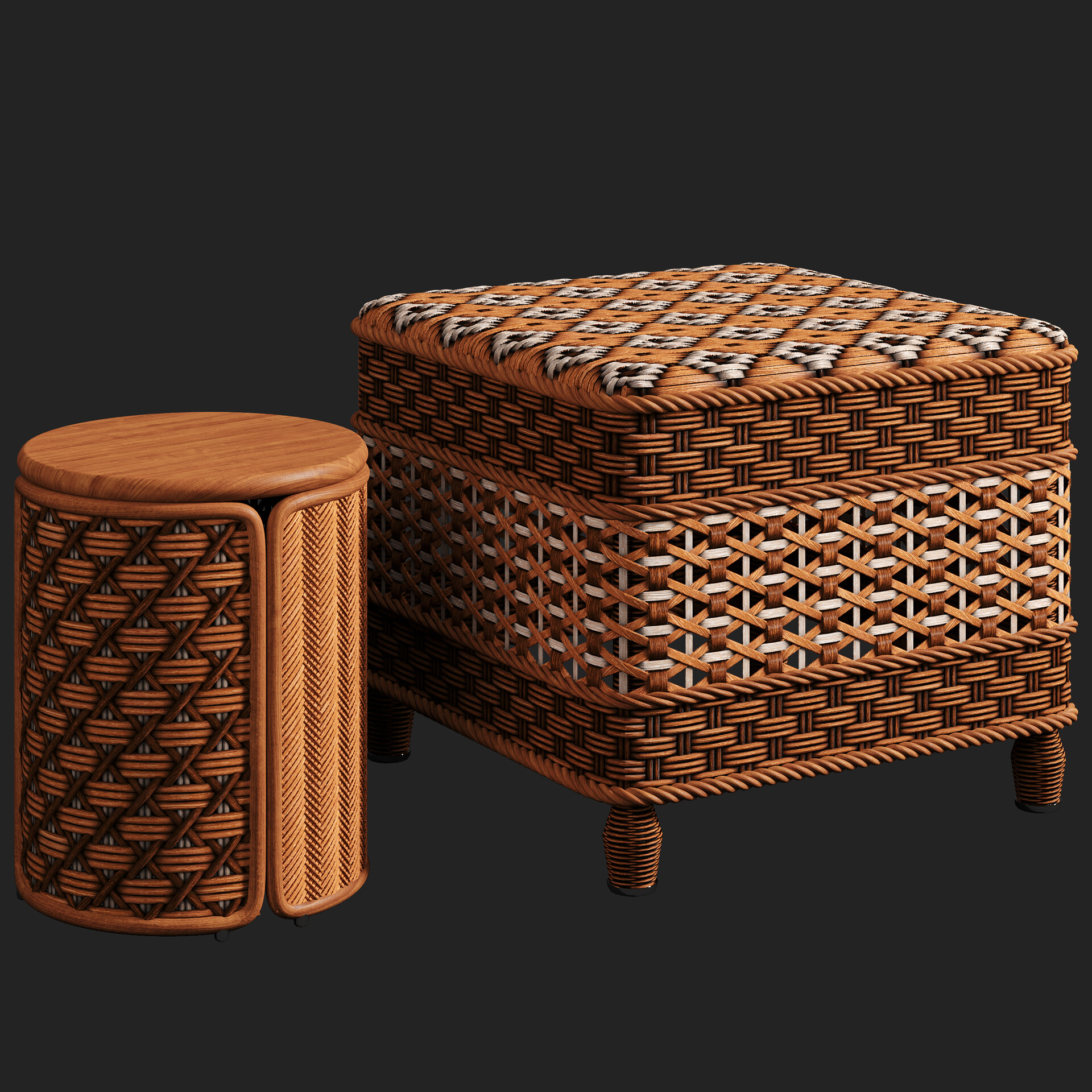 ArtStation - 26 Woven Mat Materials + Textures (SBS - SBSAR)