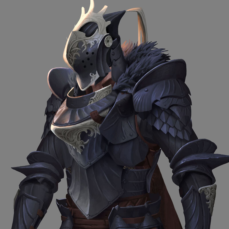 ArtStation - Twin-blade knight character design