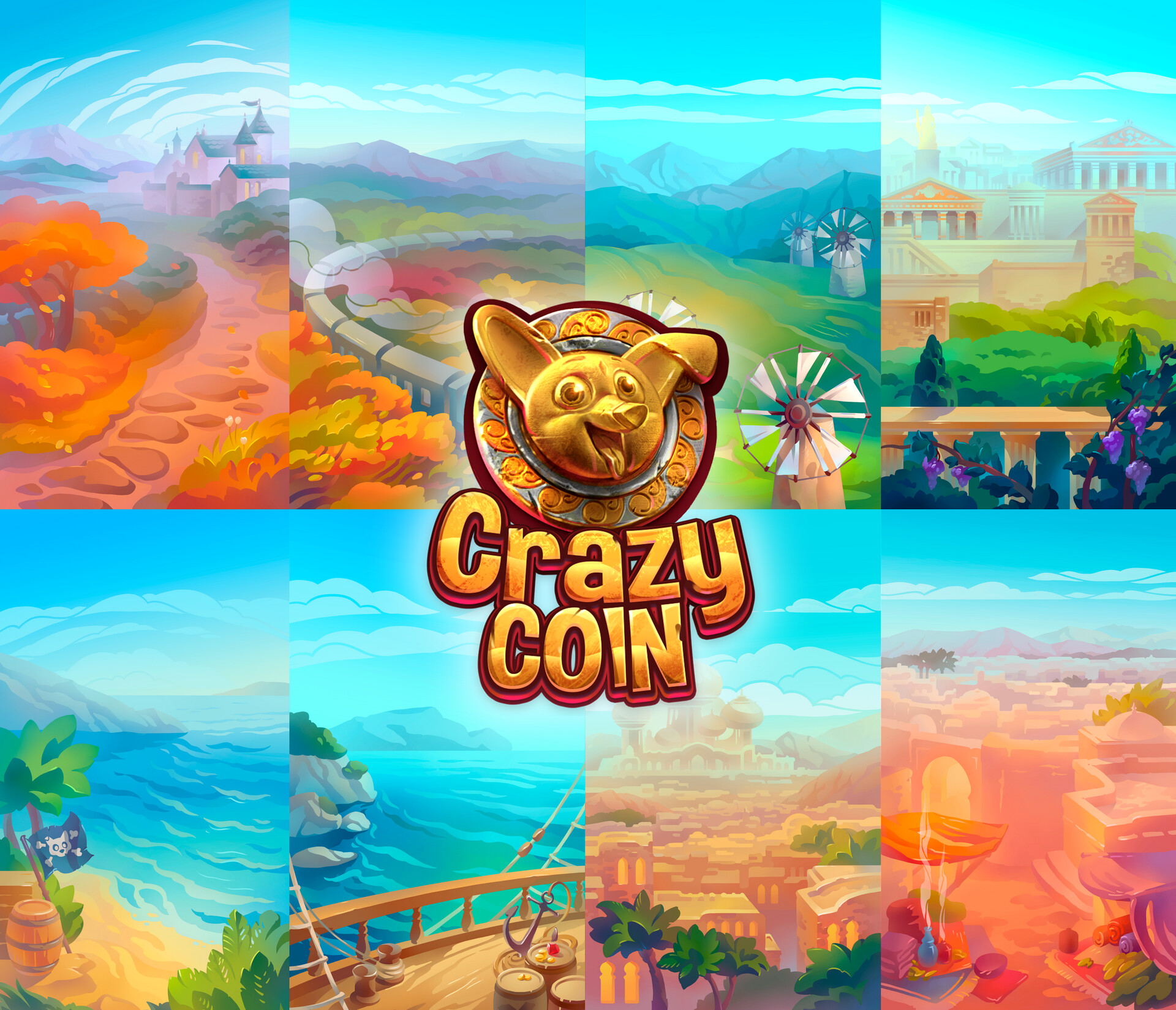 ArtStation - Backgrounds for the game Crazy Coin