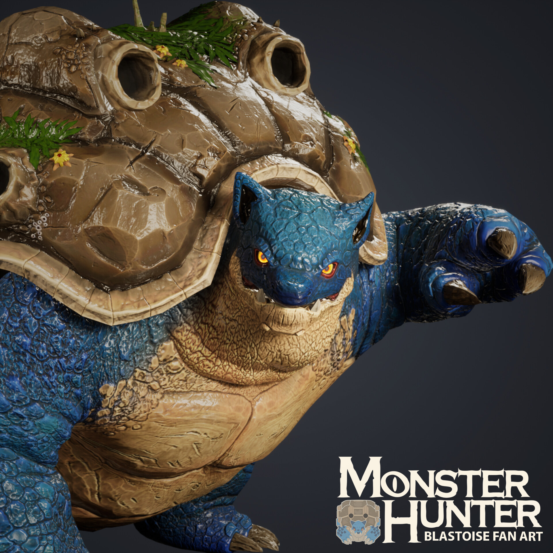 ArtStation - Monster Hunter Fan Art - Blastoise