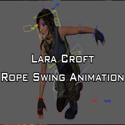 Holocron VFX - Lara Croft Rope Swing | Maya Rigging & Animation