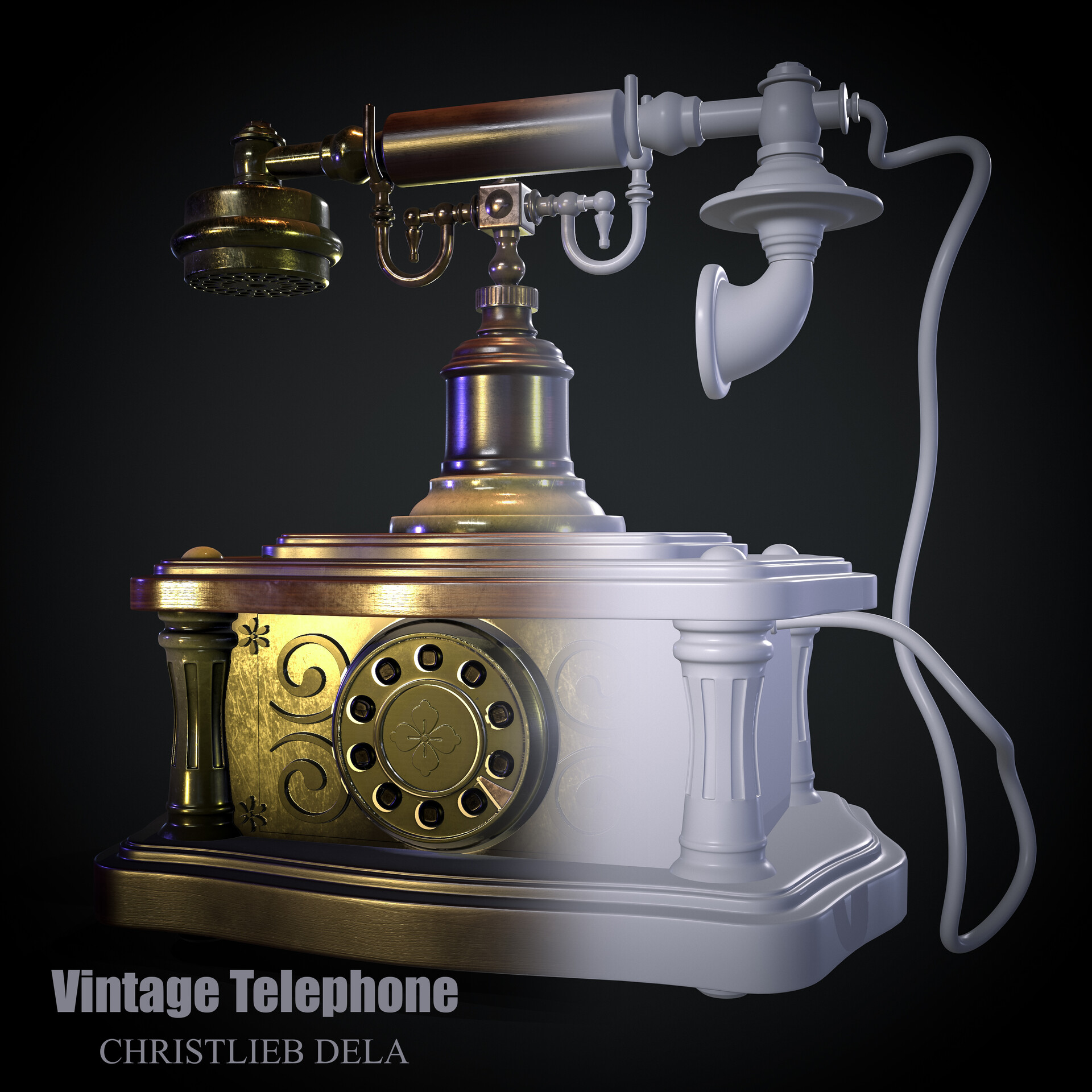 ArtStation - Vintage Telephone For Film