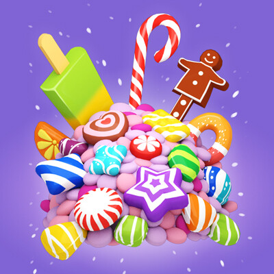 ArtStation - Candy Pins - In-Game Screens and Store Icons