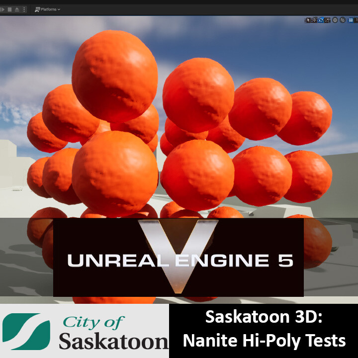ArtStation - Saskatoon 3D: Cartoon Nanite Hi-poly Test [Unreal Engine 5]