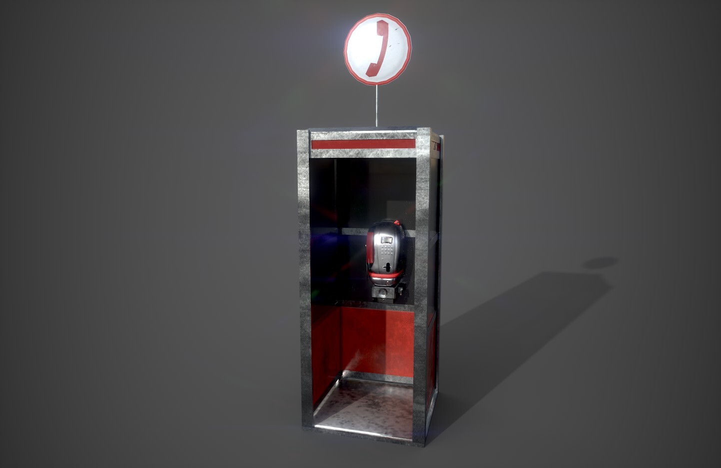 ArtStation - Telecom Telephone Cabin