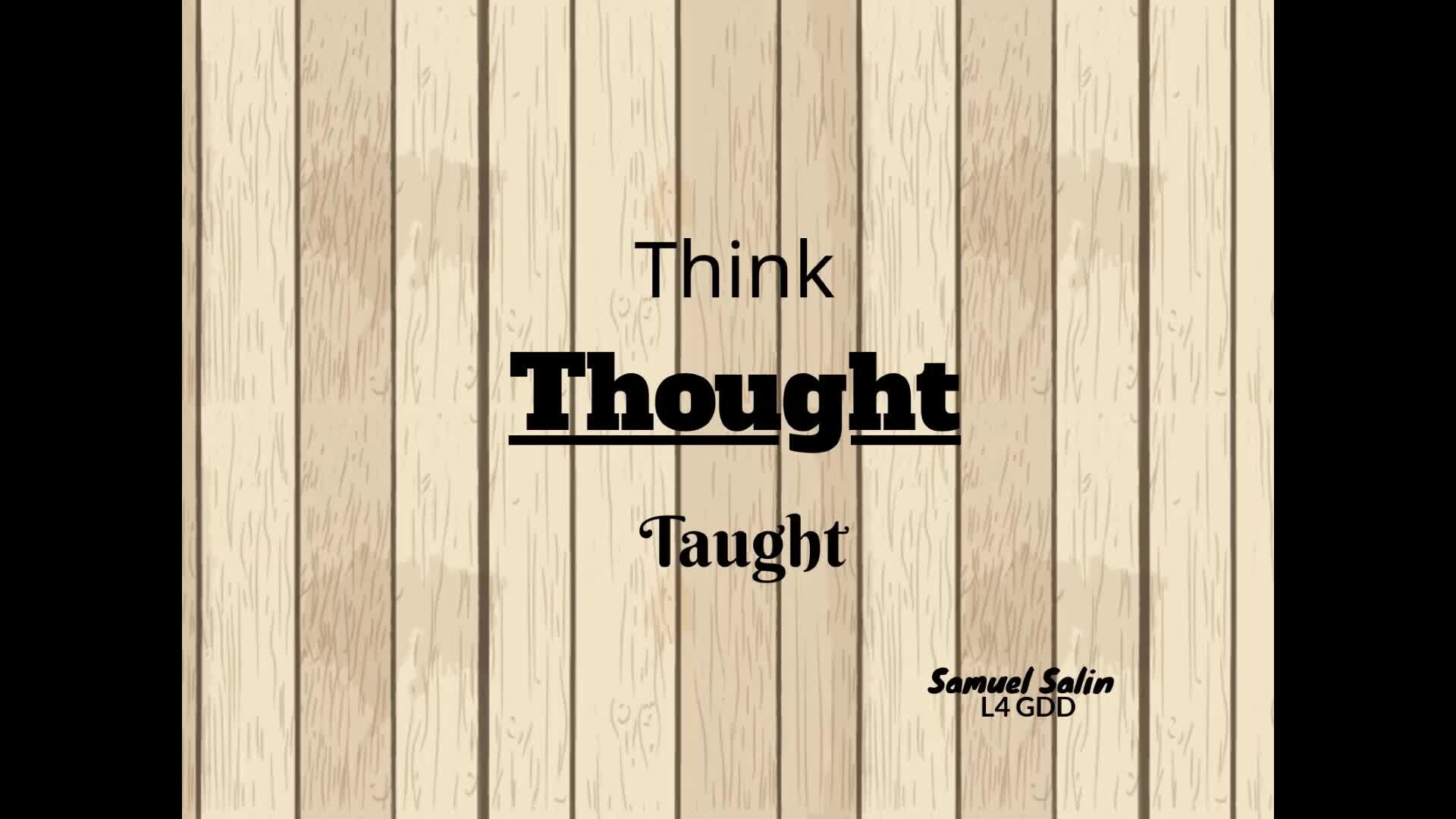 ArtStation - Think Thought Taught