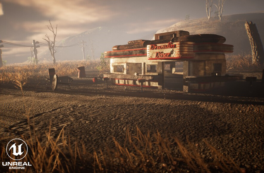 ArtStation - Fallout 4 Drumlin Diner- Fan Art