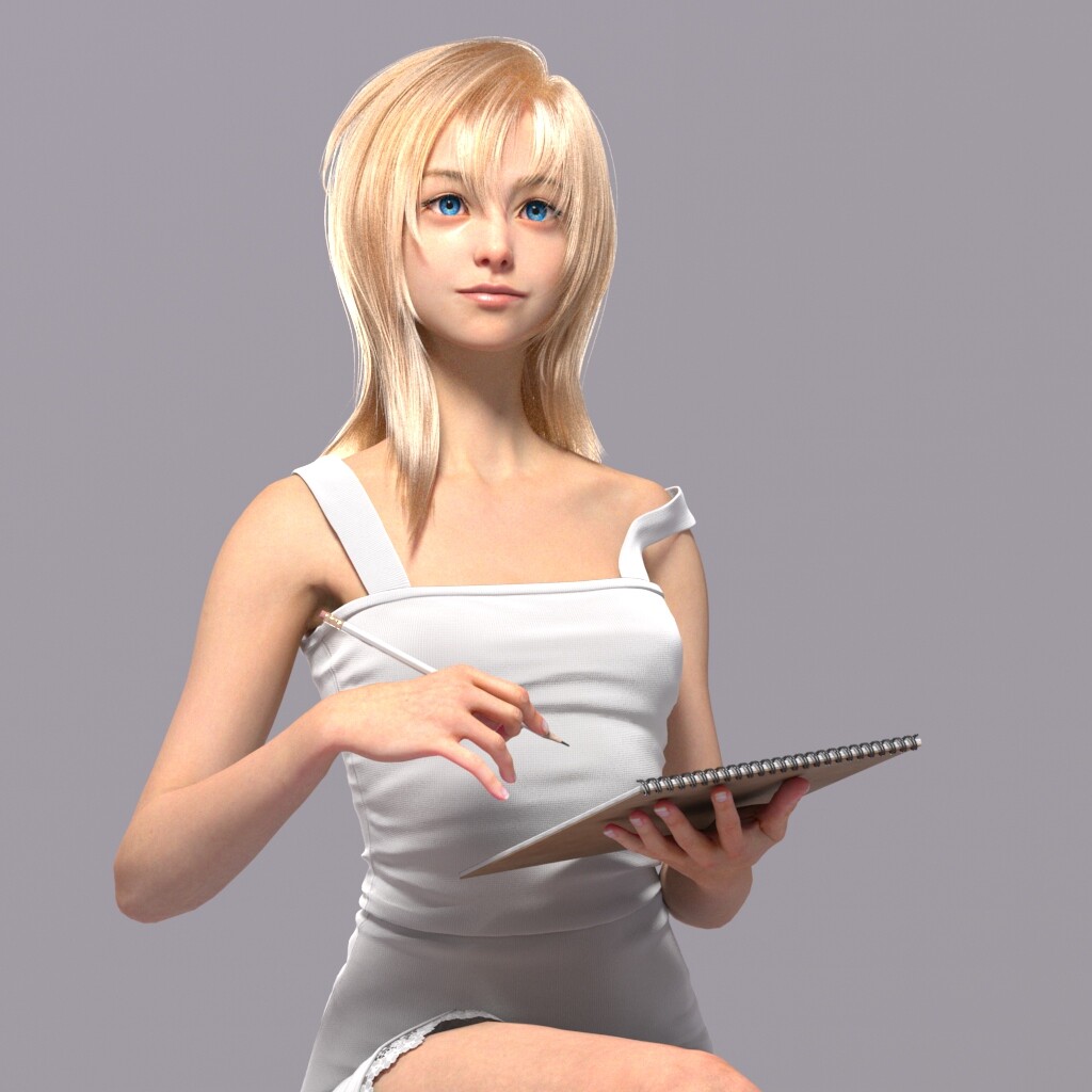 ArtStation - kingdom heart namine fan art