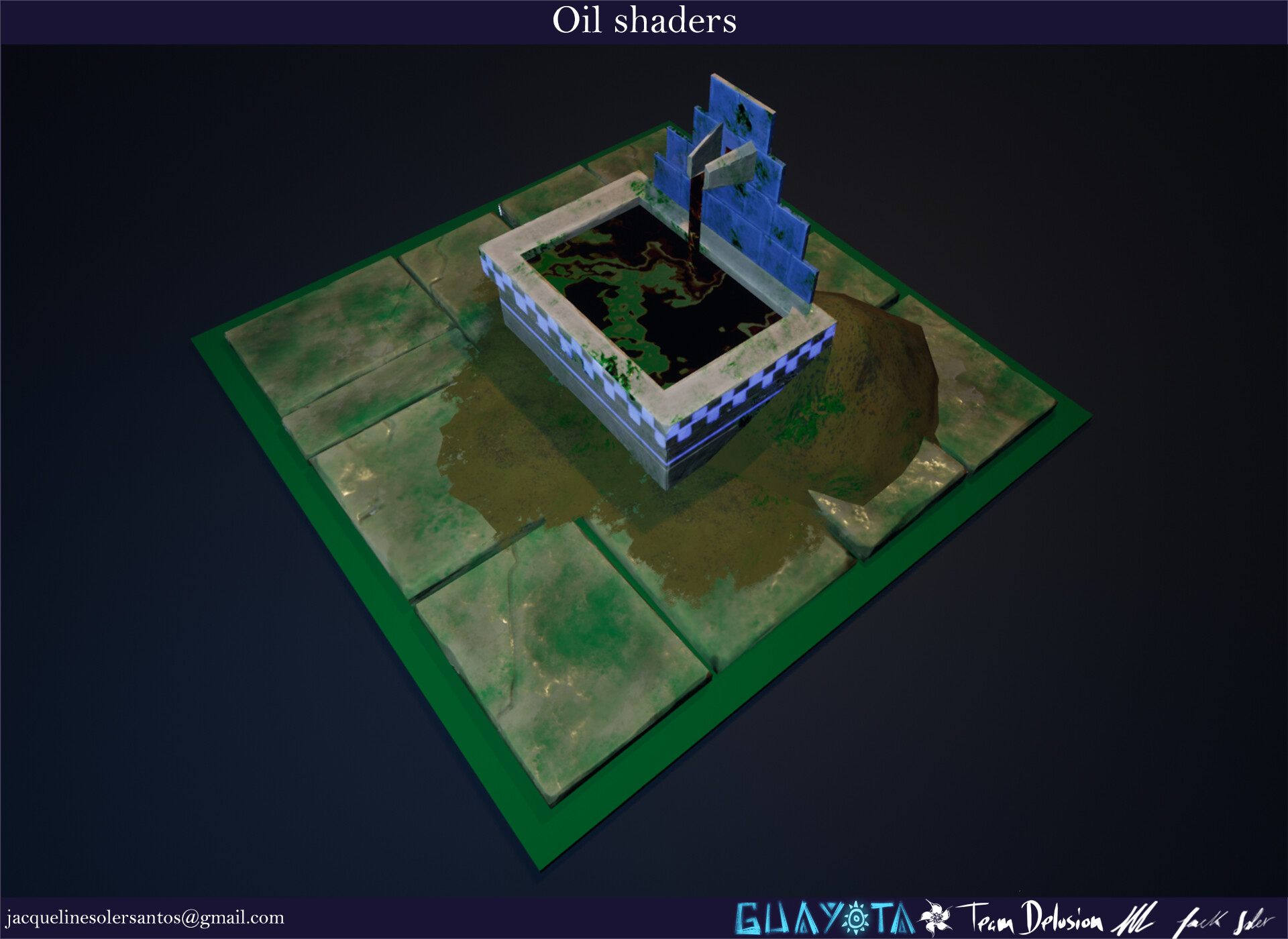 ArtStation - Oil fountain