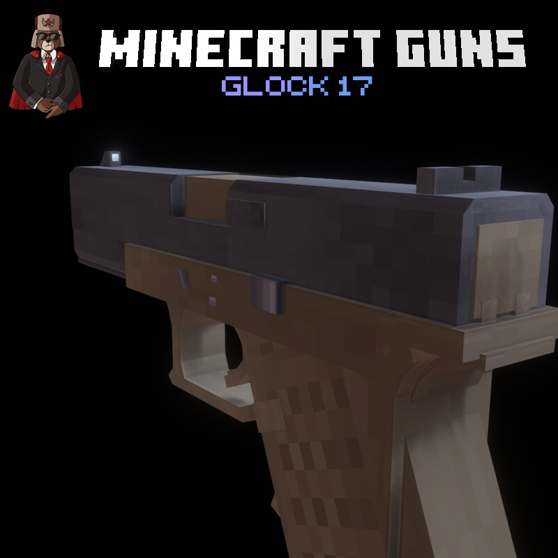 ArtStation - Minecraft Glock 17 with different skins
