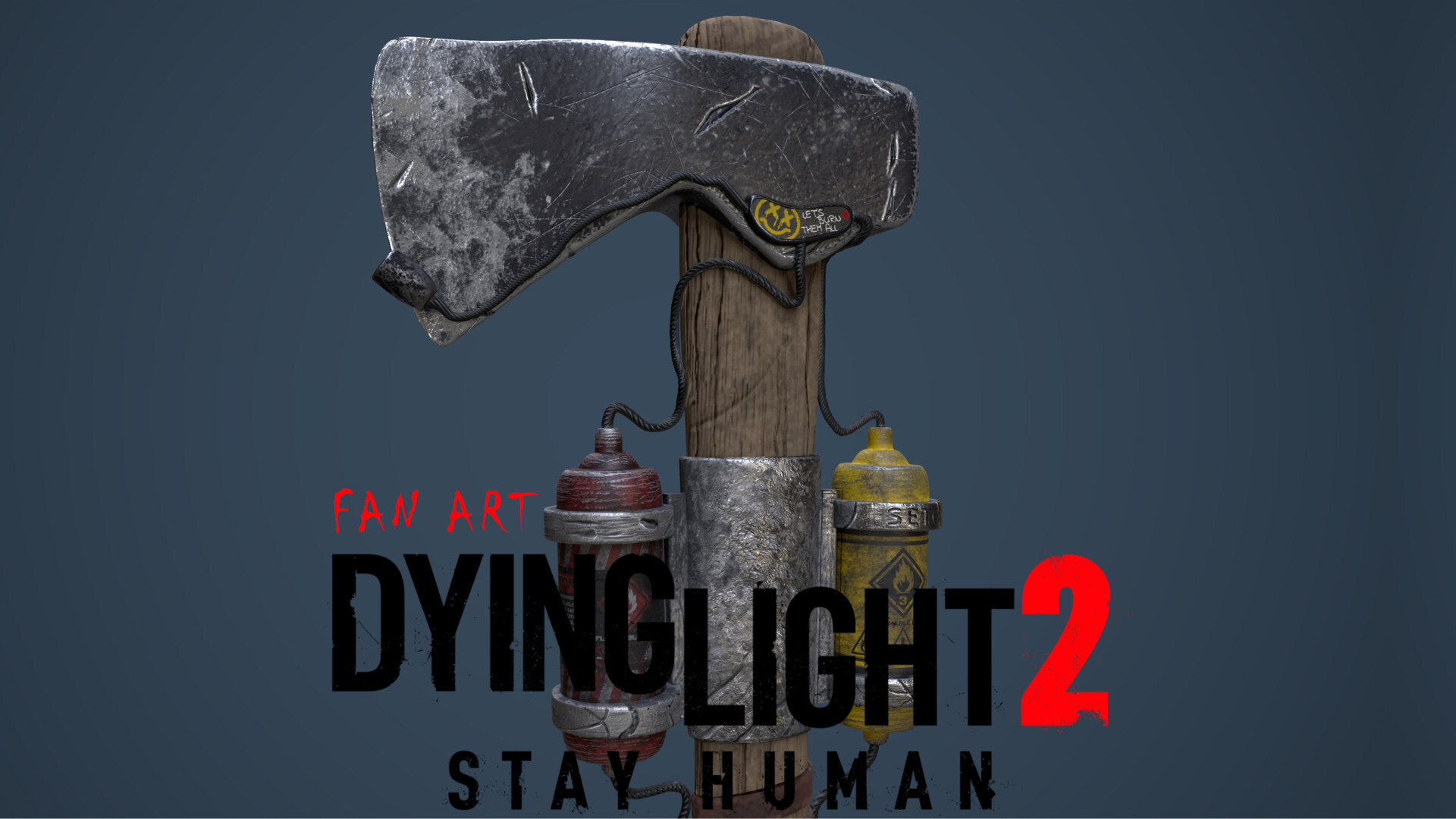 ArtStation - Flamethrower Axe