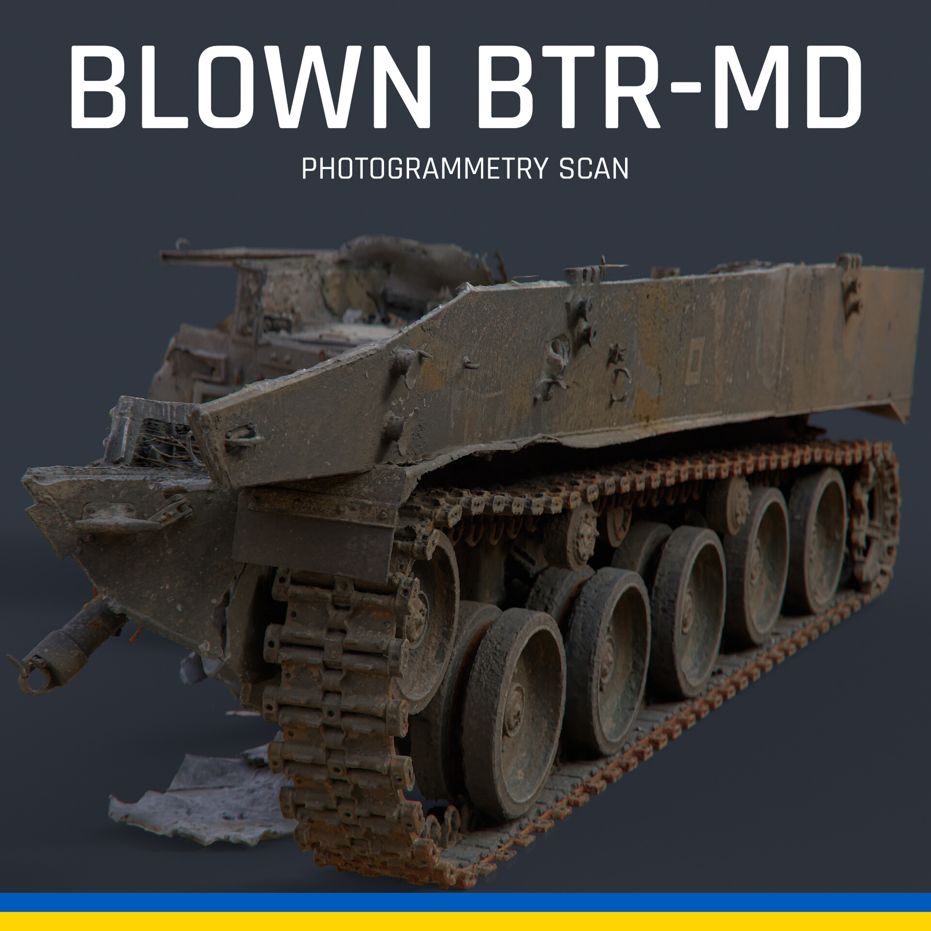 ArtStation - BLOWN RUSSIAN BTR-MD [Photogrammetry Scan]