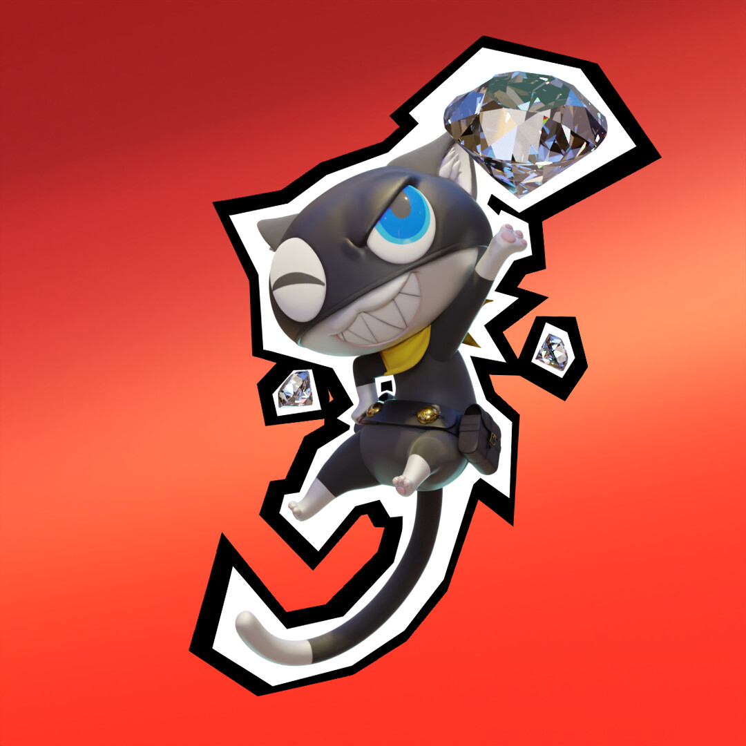ArtStation - Morgana - Persona 5 Royal 3D Model Fan Art