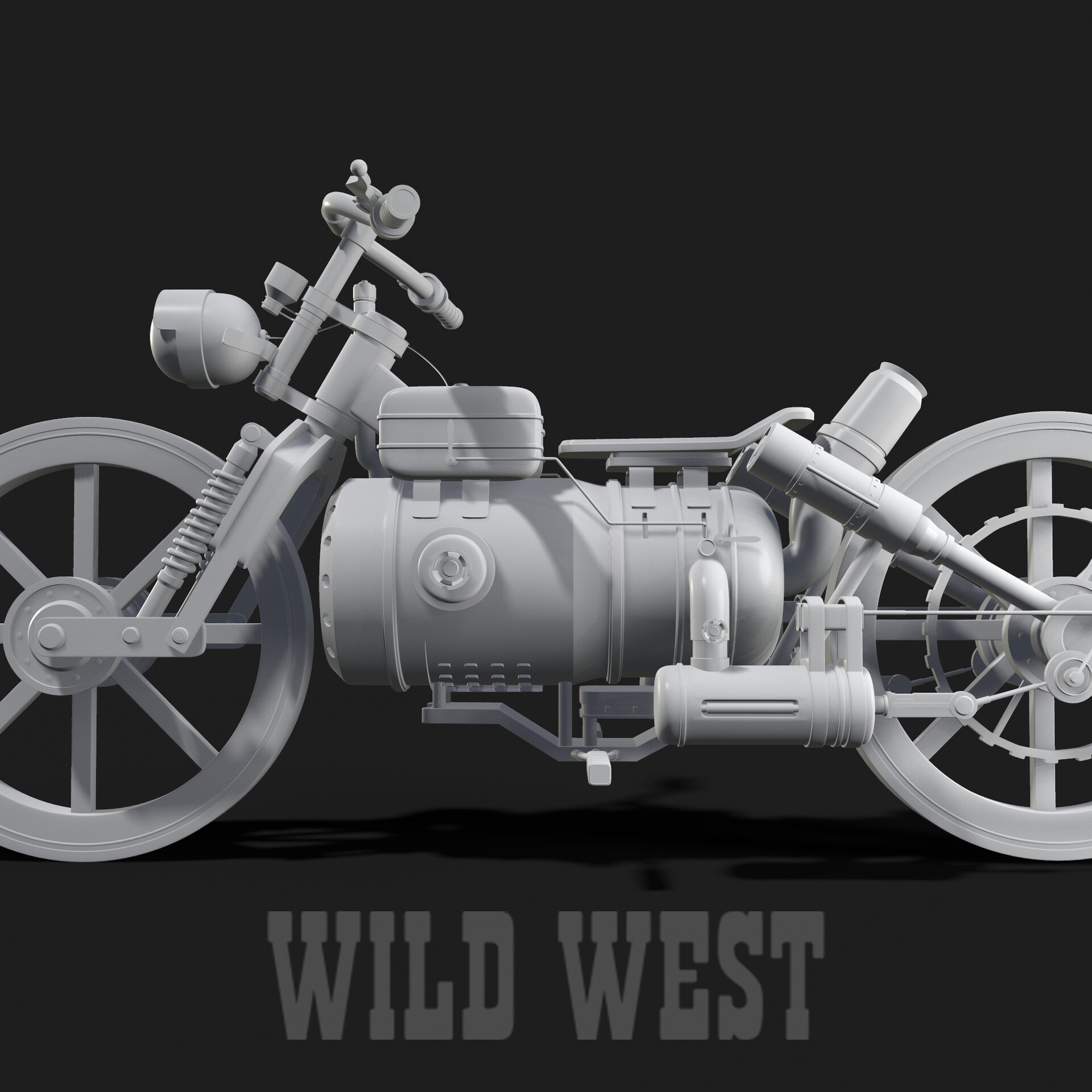 ArtStation - Wild west motorcycle