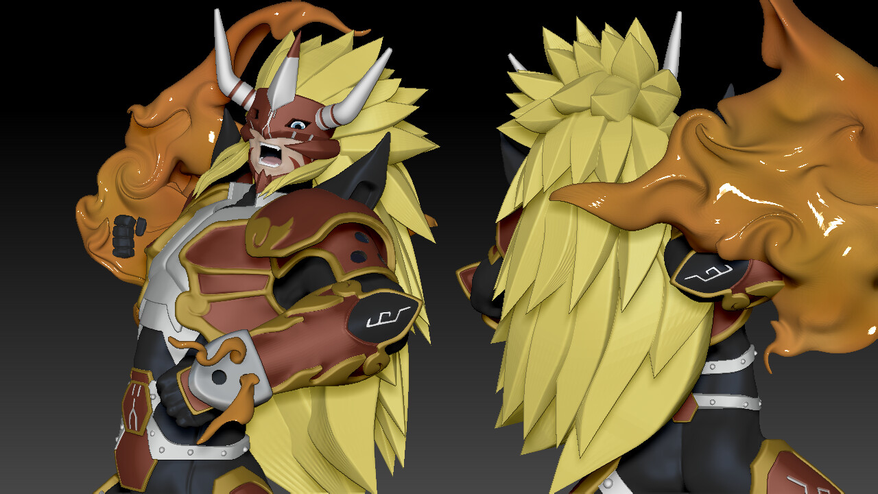 ArtStation - Agnimon - Digimon Frontier Fanart