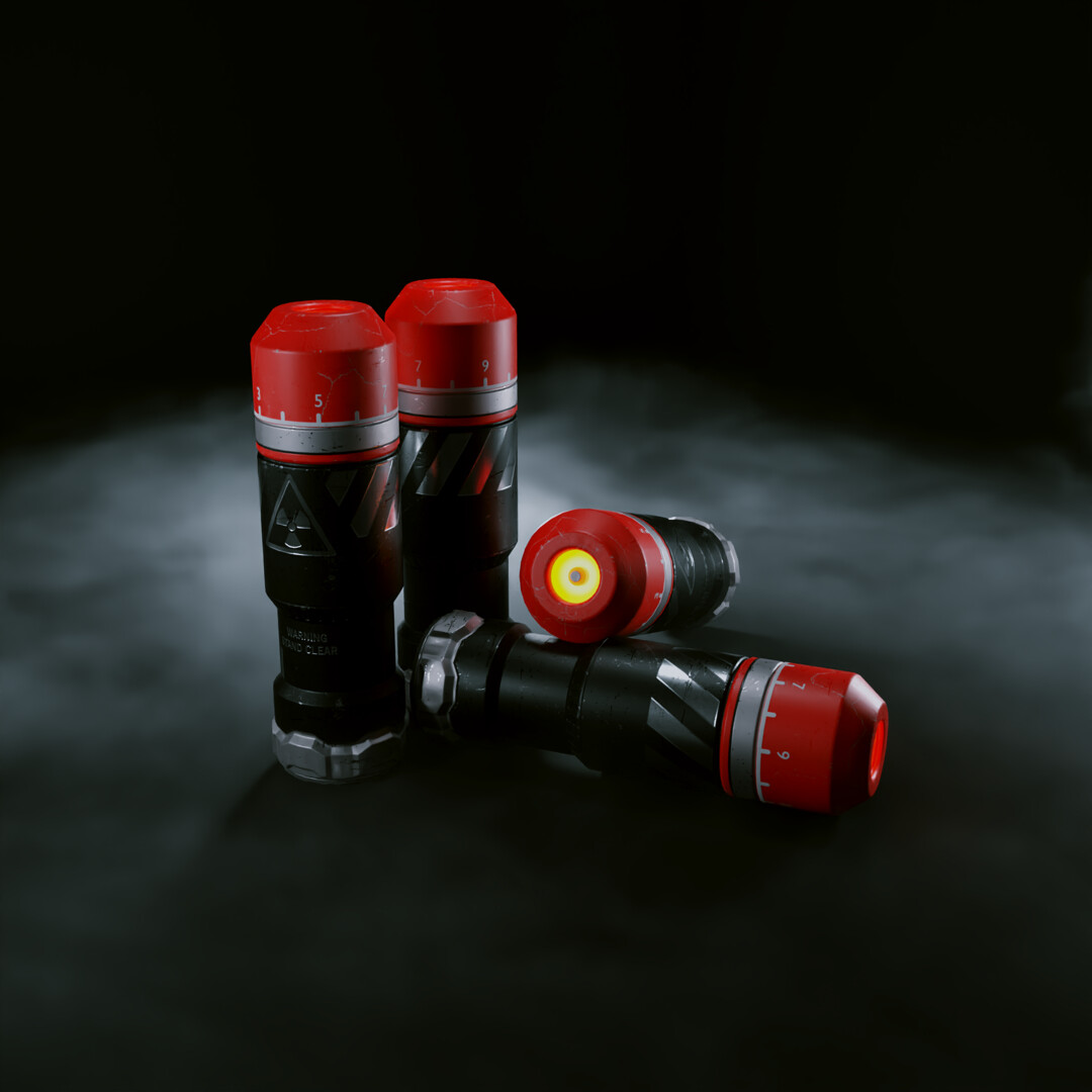 ArtStation - Mini nuke grenade "Nukey"