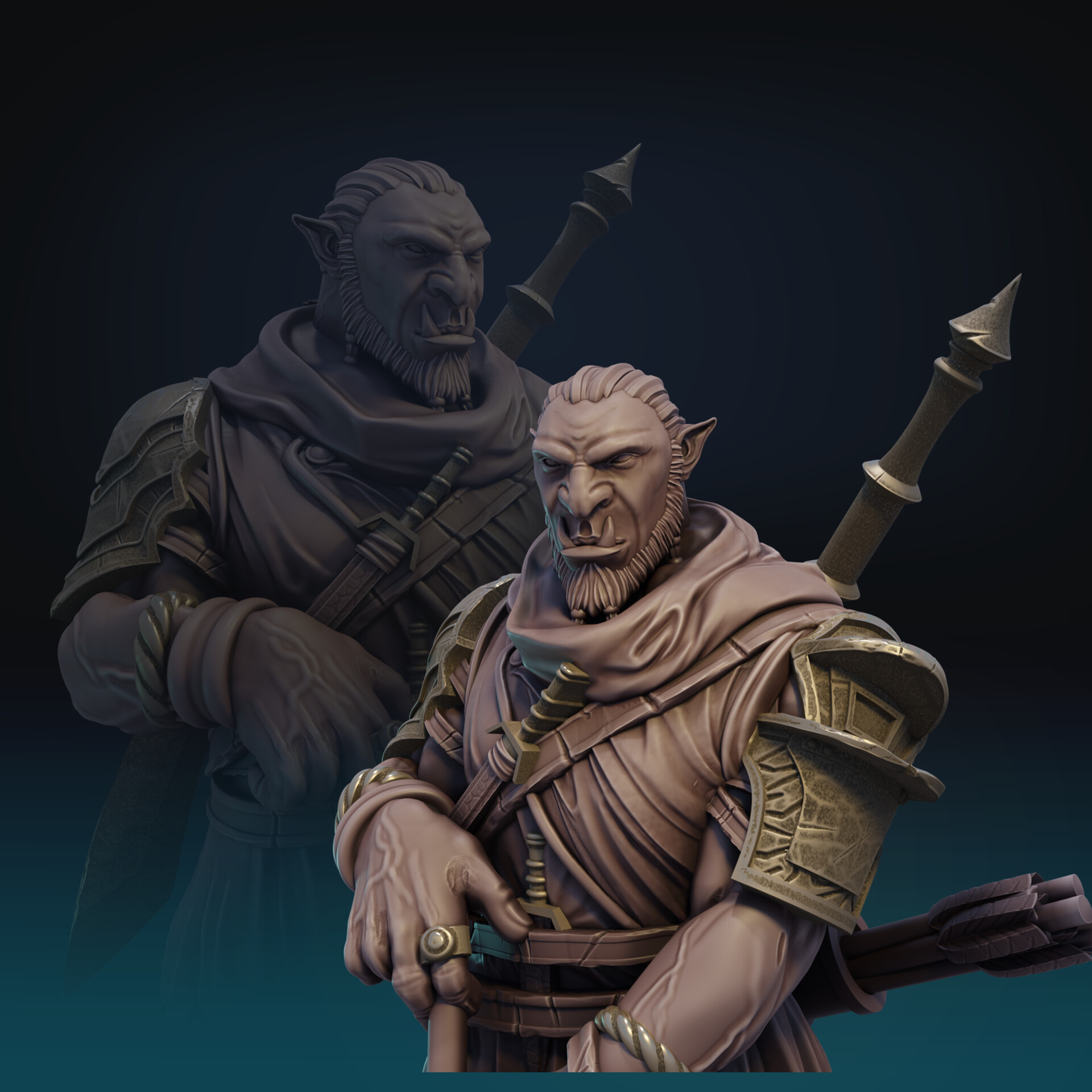 ArtStation - Half-Orc Ranger