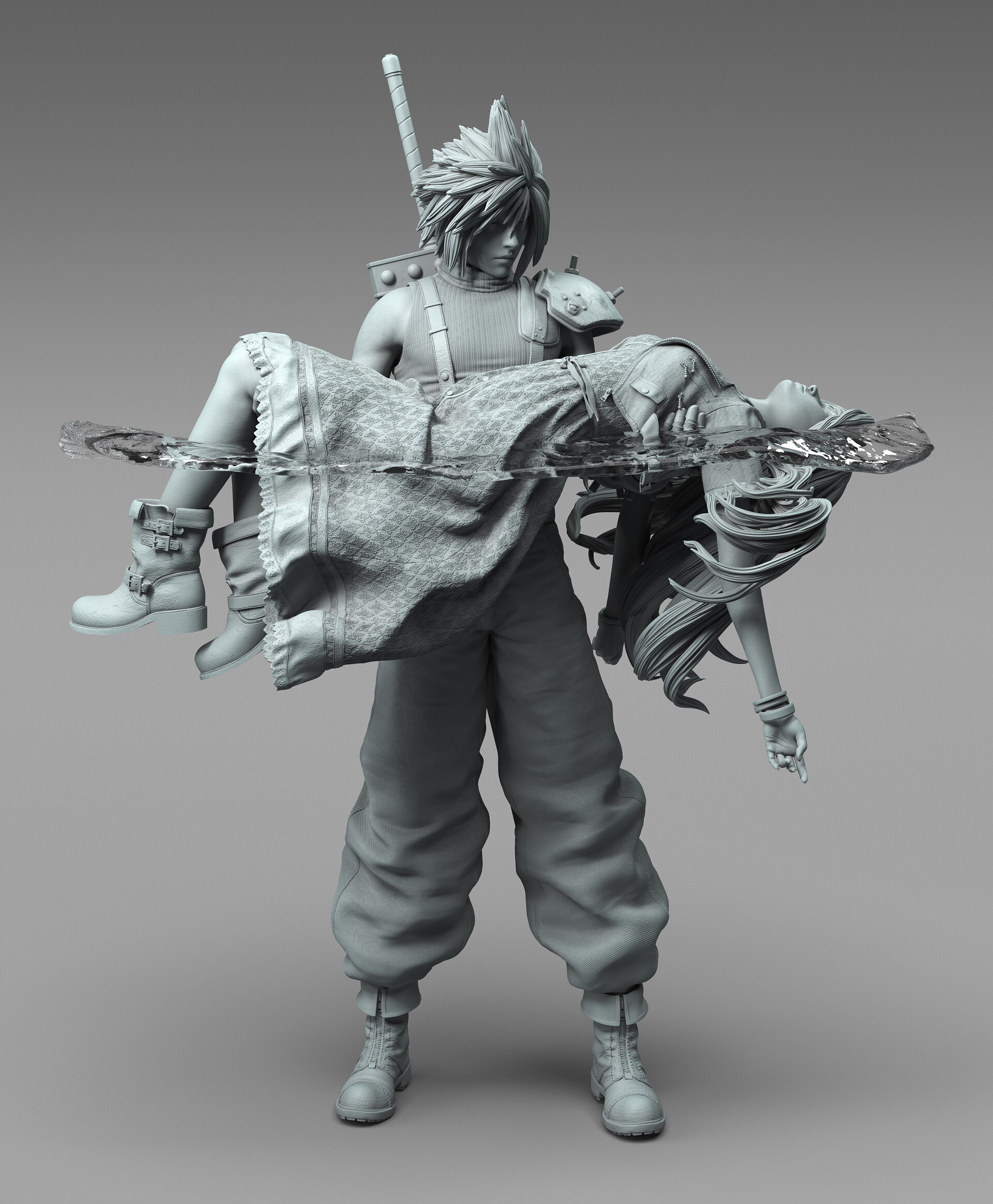 ArtStation - FFVII - Cloud - Aerith Gainsborough