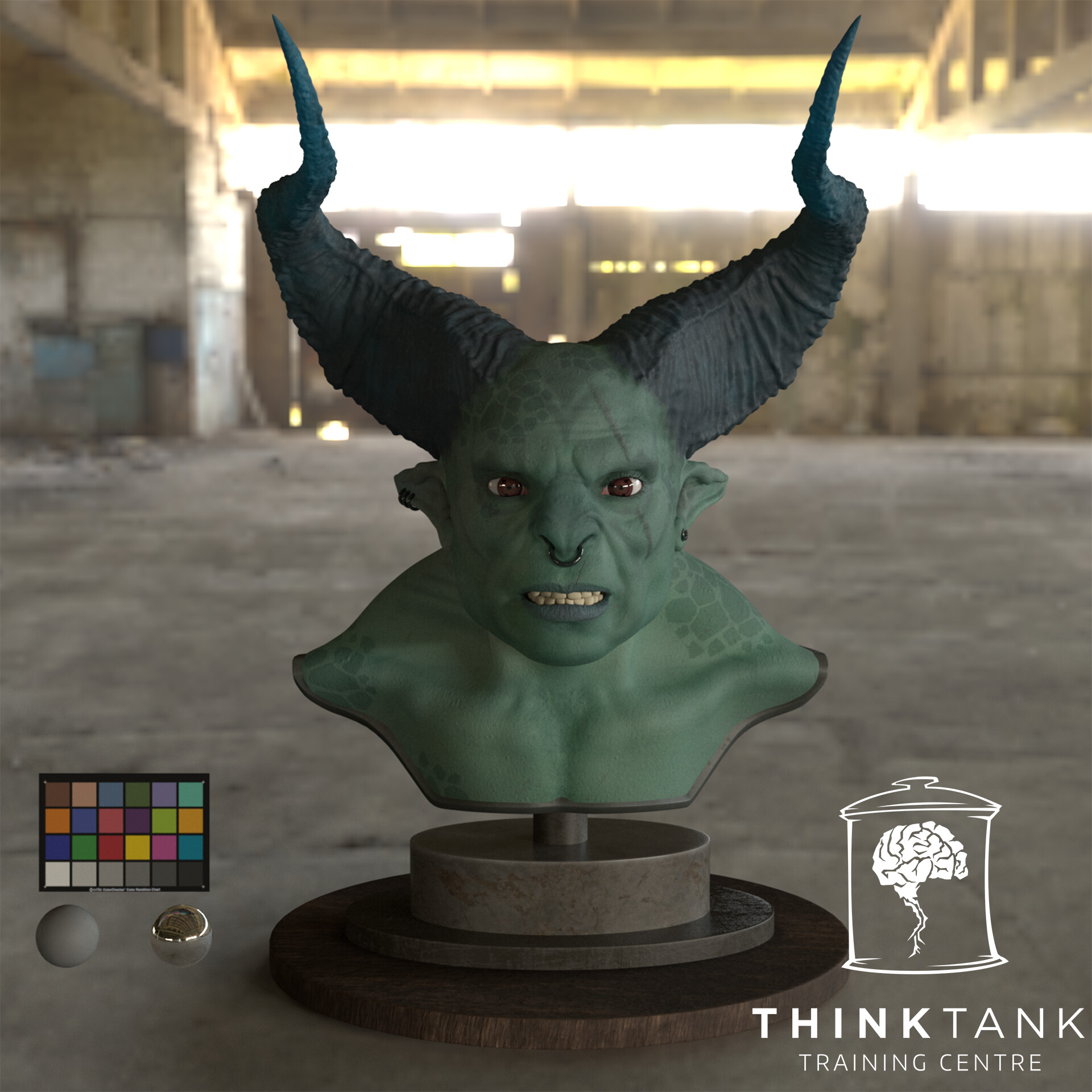 ArtStation - Texture/LookDev Practice - Demon Bust