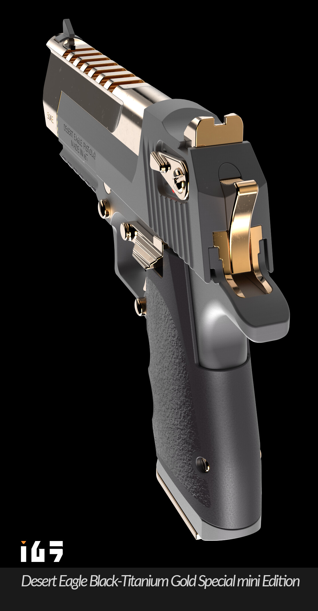 ArtStation - QDE Desert Eagle Black-Titanium Gold Special mini Edition cute