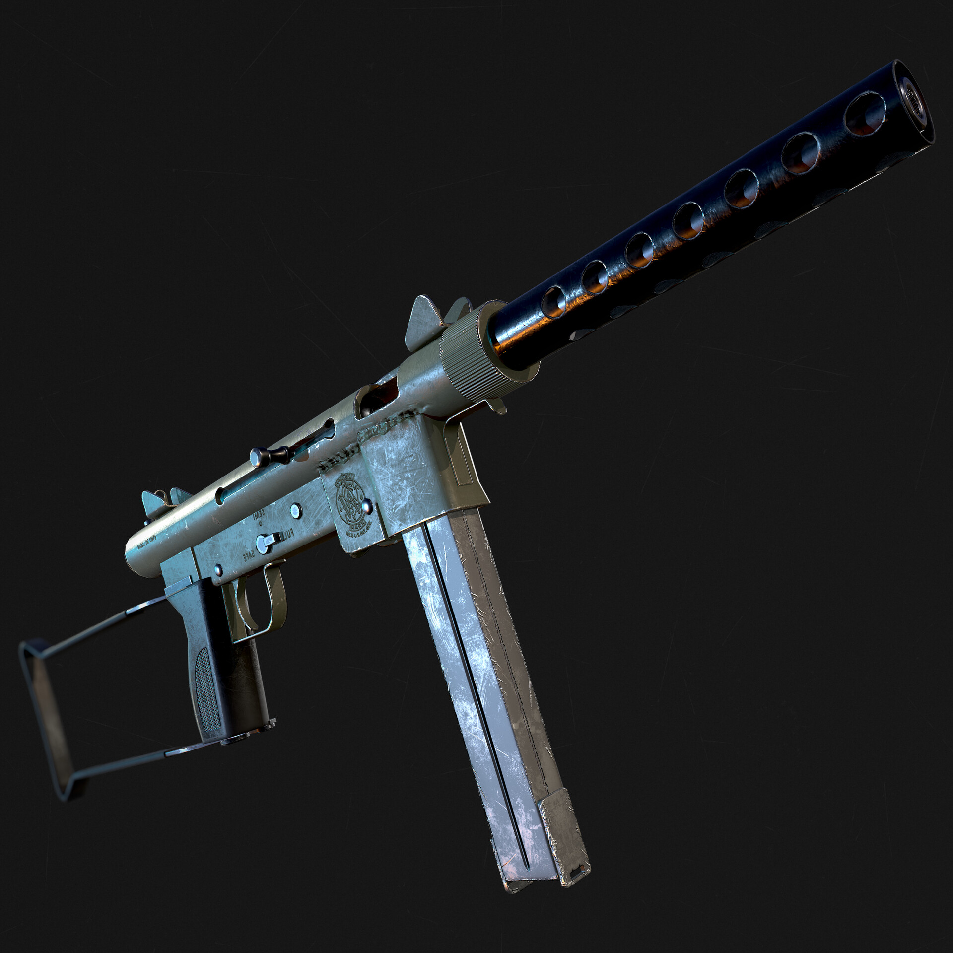 ArtStation - Smith & Wesson M76: Game Ready Prop