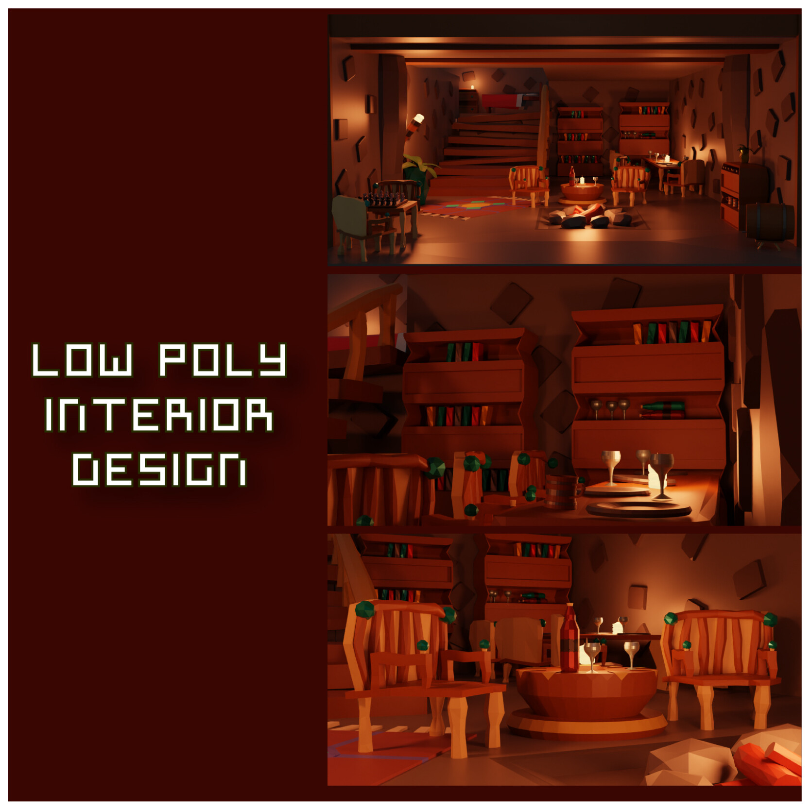 ArtStation - Low Poly Interior Design