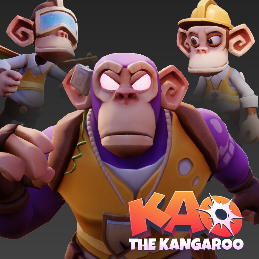 ArtStation - Monkey enemies textures for Kao the Kangaroo