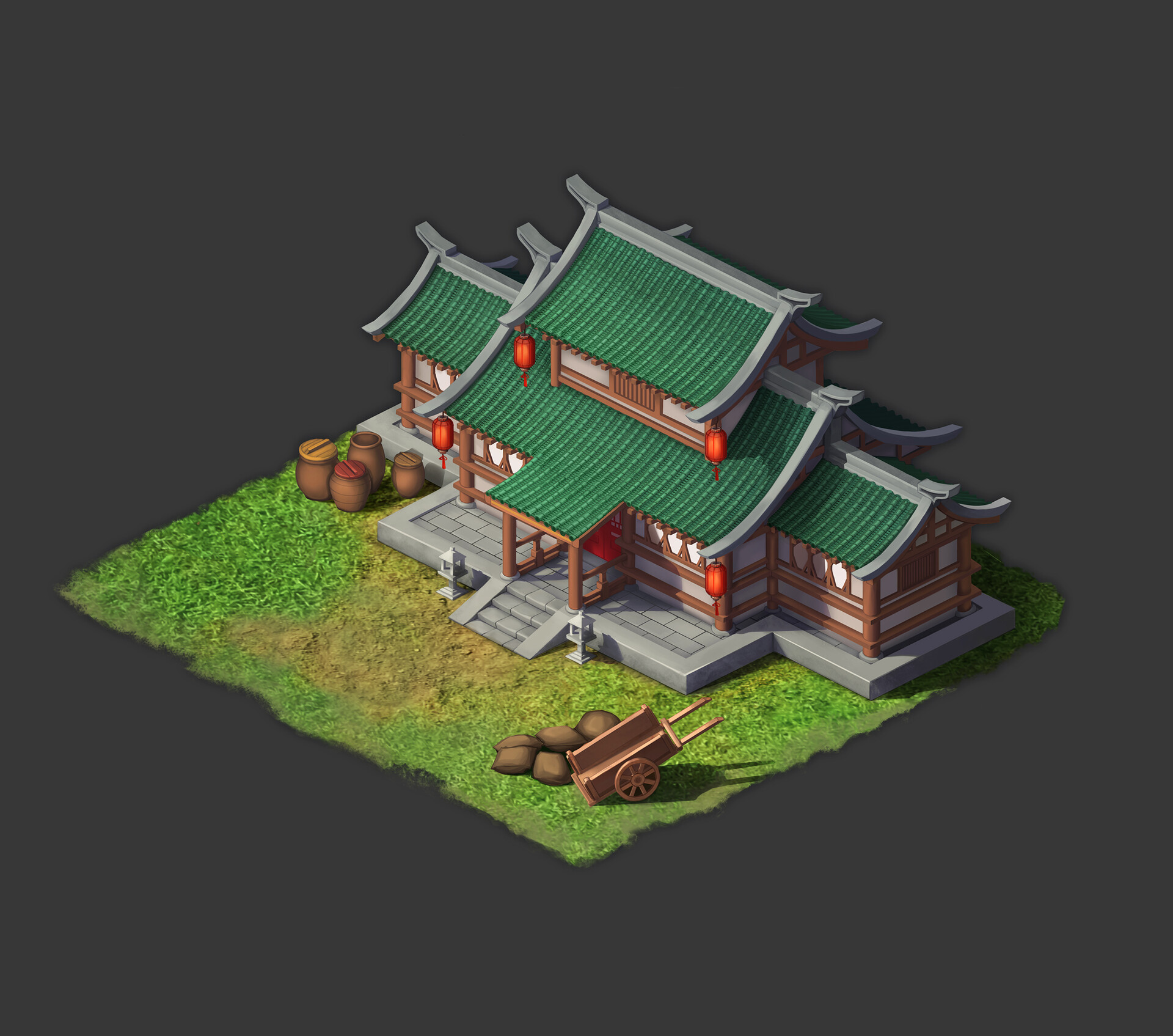 ArtStation - Asian building concept