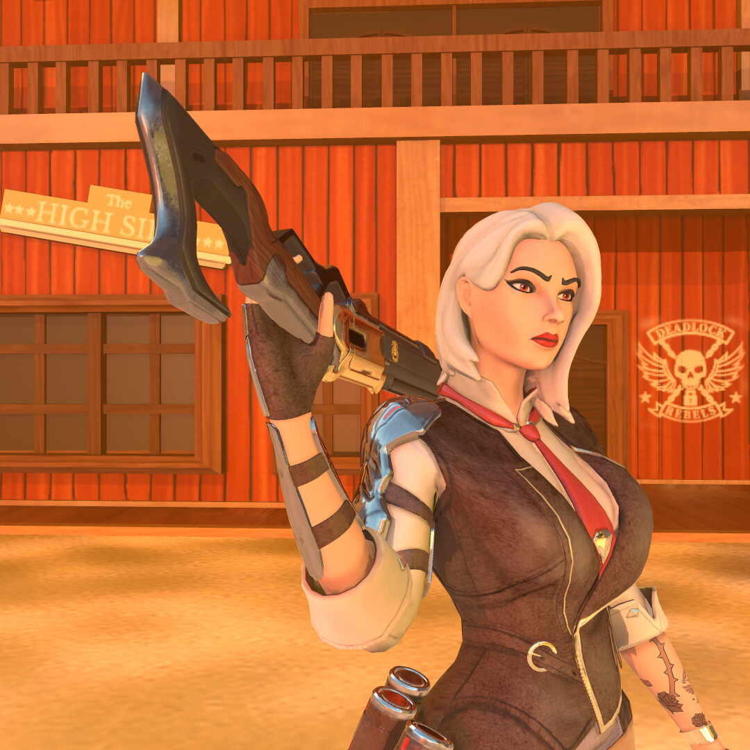 ArtStation - ASHE - OVERWATCH 3D MODELING (Fan Art)