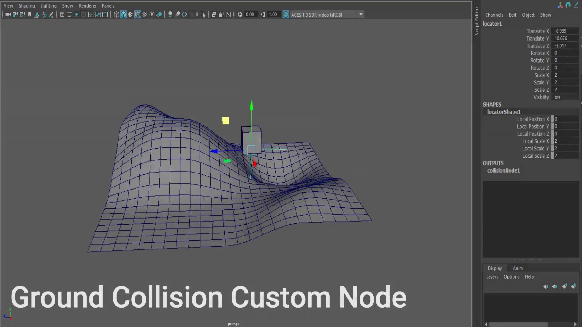 ArtStation - Custom Ground CollisionNode with Maya Python API 2.0