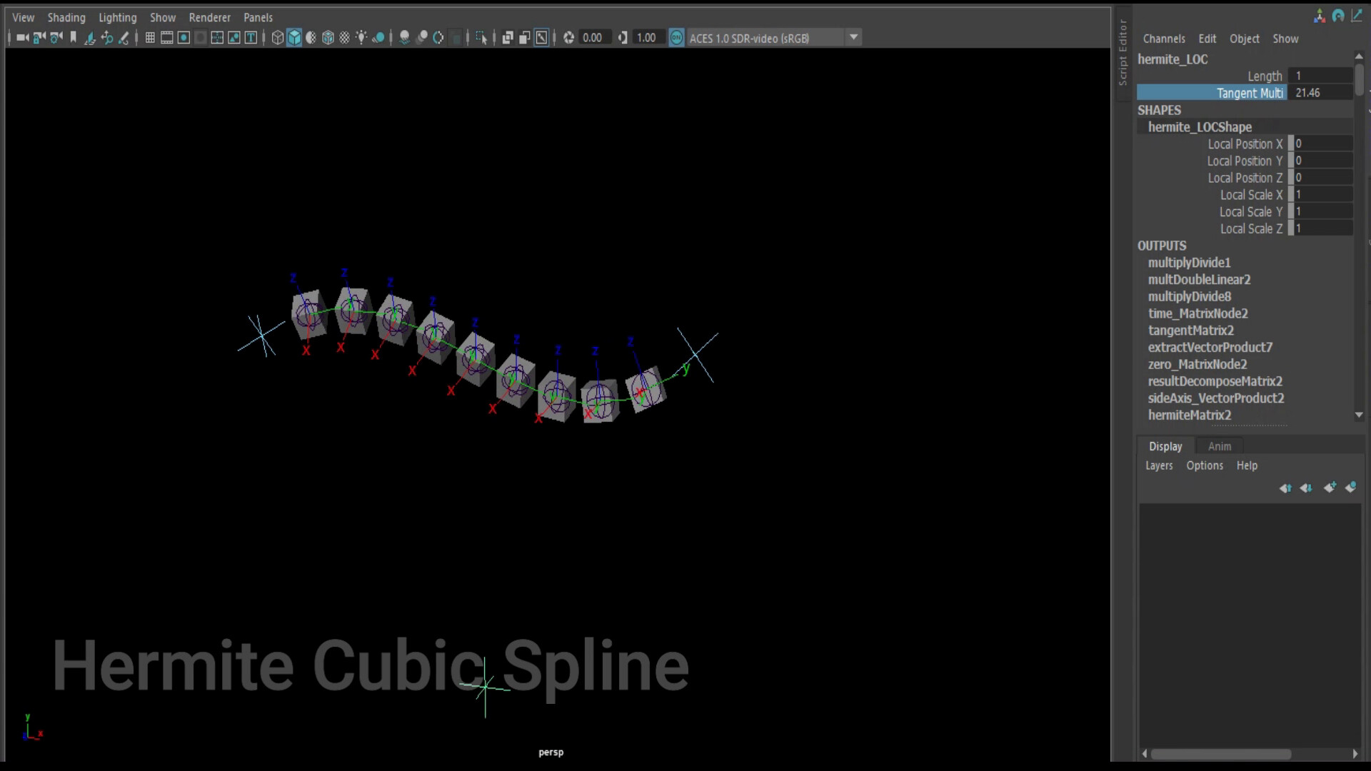 ArtStation - R&D Hermite Interpolation Spline setup