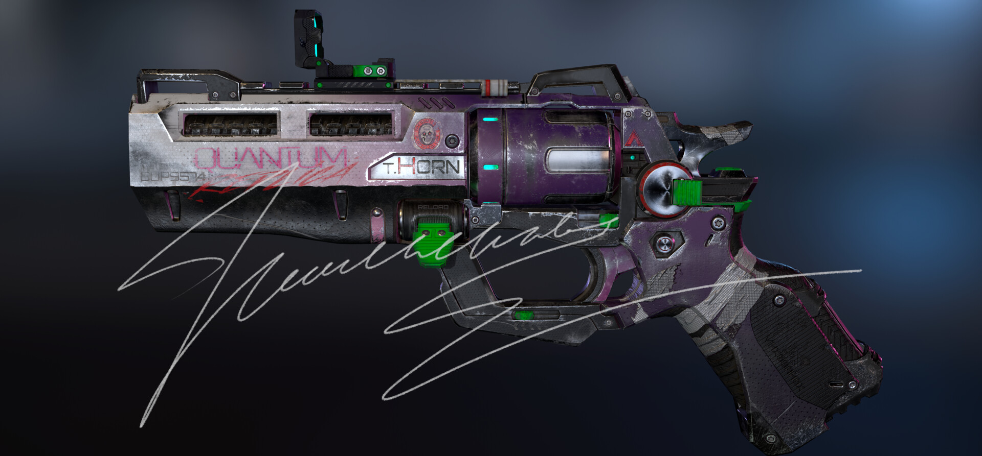 ArtStation - Сyberpunk-handgun