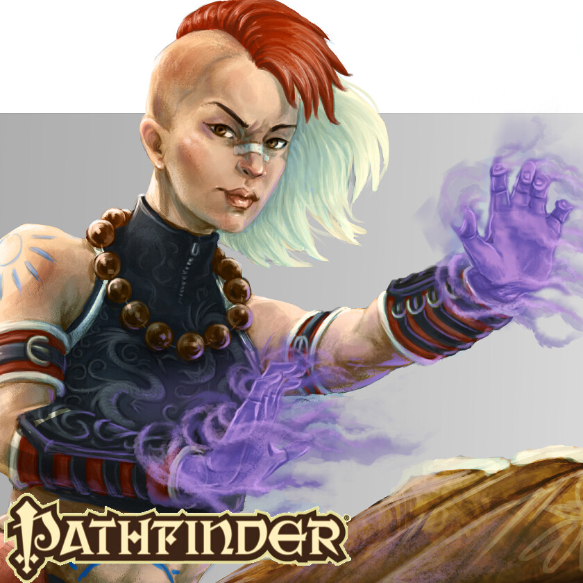 ArtStation - Qiggong Monk - Pathfinder Illustration