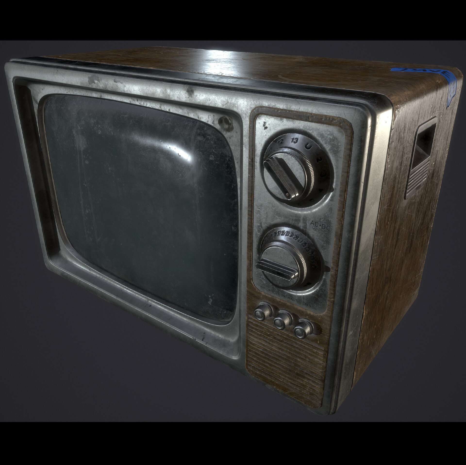 ArtStation - Vintage 80s TV