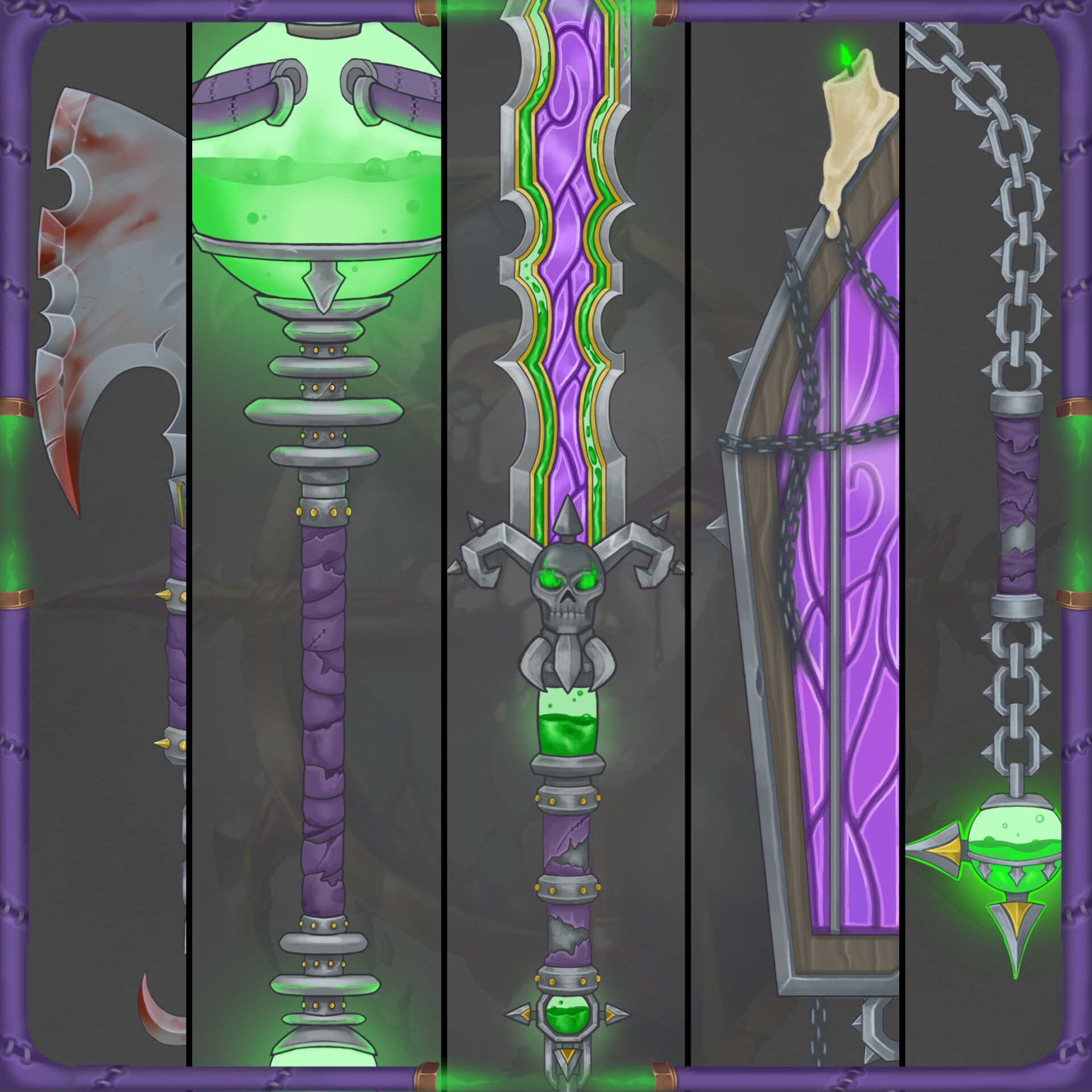 ArtStation - Undead Weapon Concepts