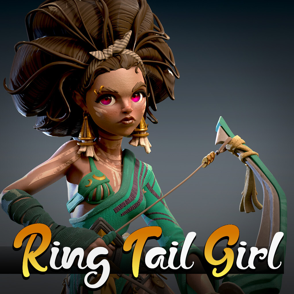 ArtStation - Ring tail girl