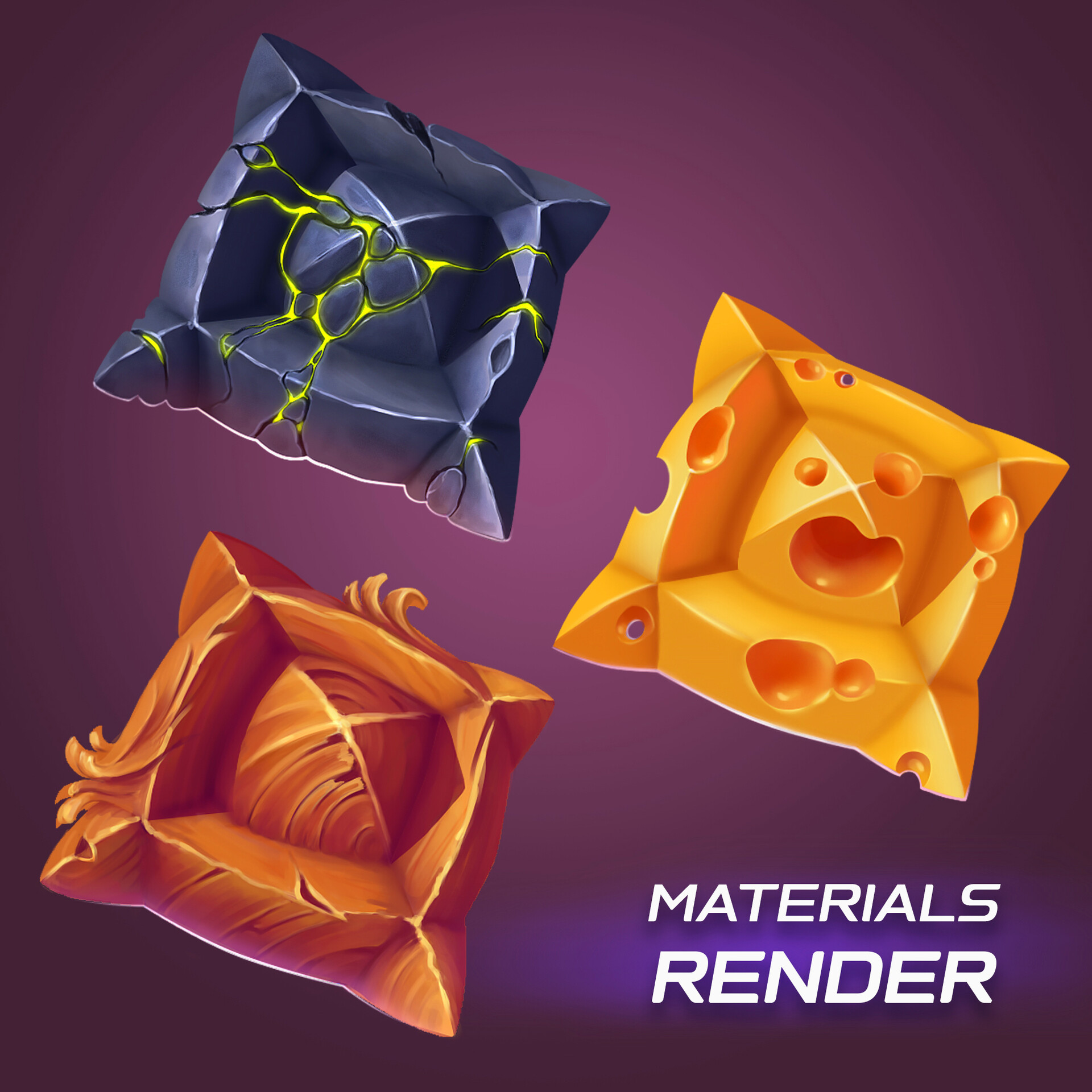 ArtStation - Materials Render. Part 1