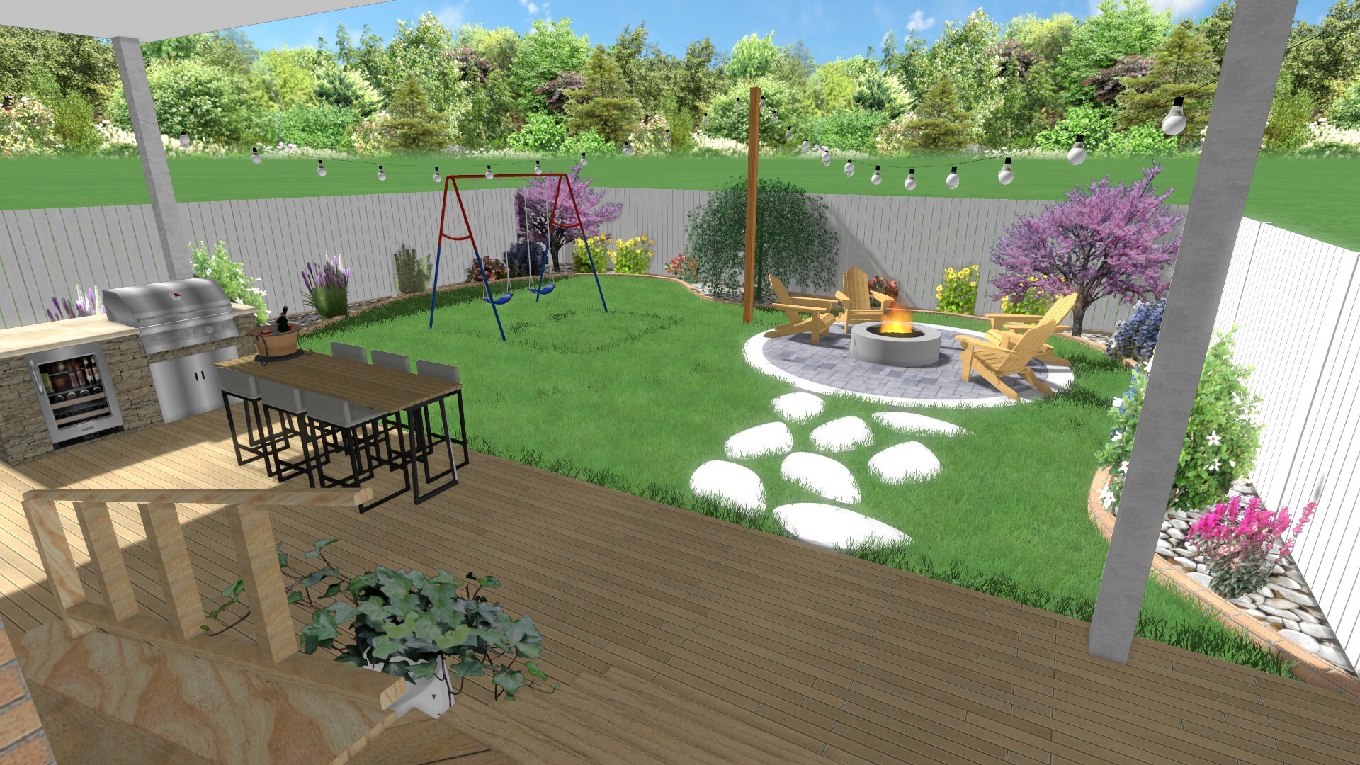 ArtStation - Landscape design for Front & Back yard for a Client