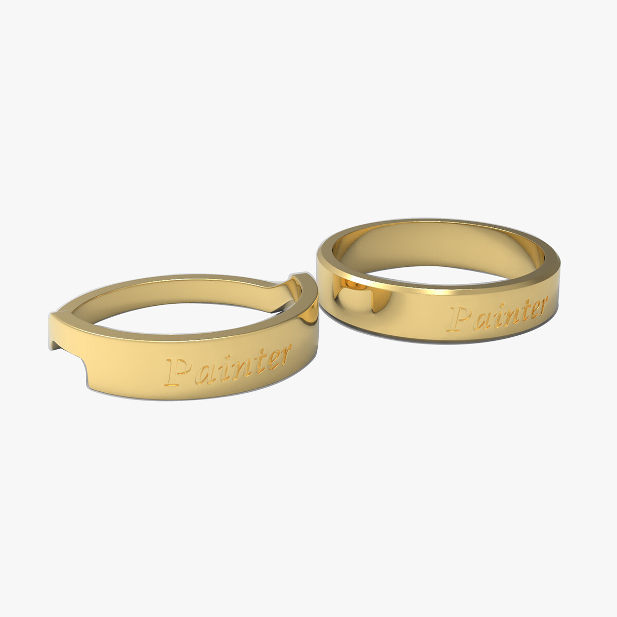 ArtStation - Painter Couple Ring Gold