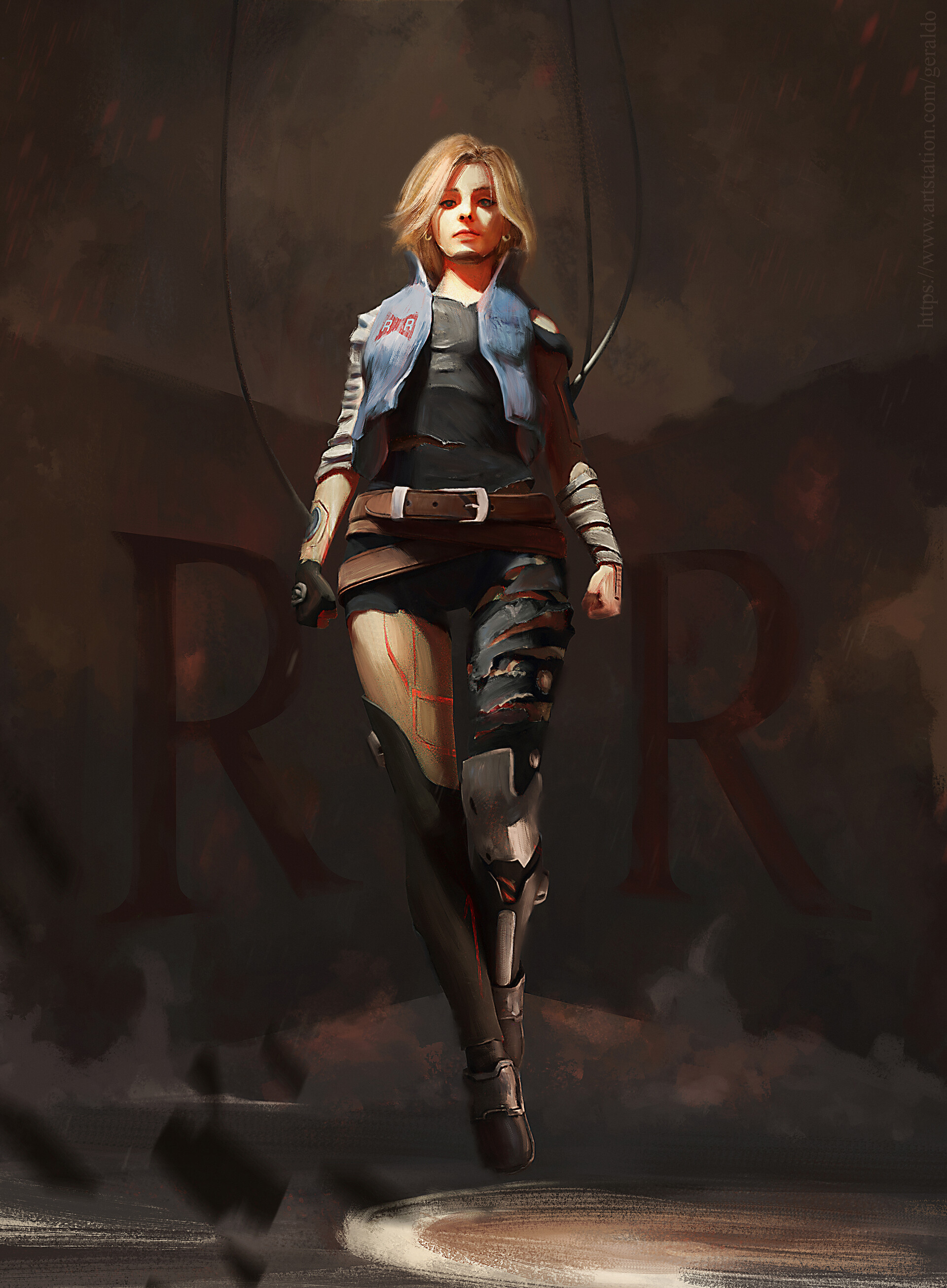 ArtStation - Android 18 - Cyberpunk Fanart