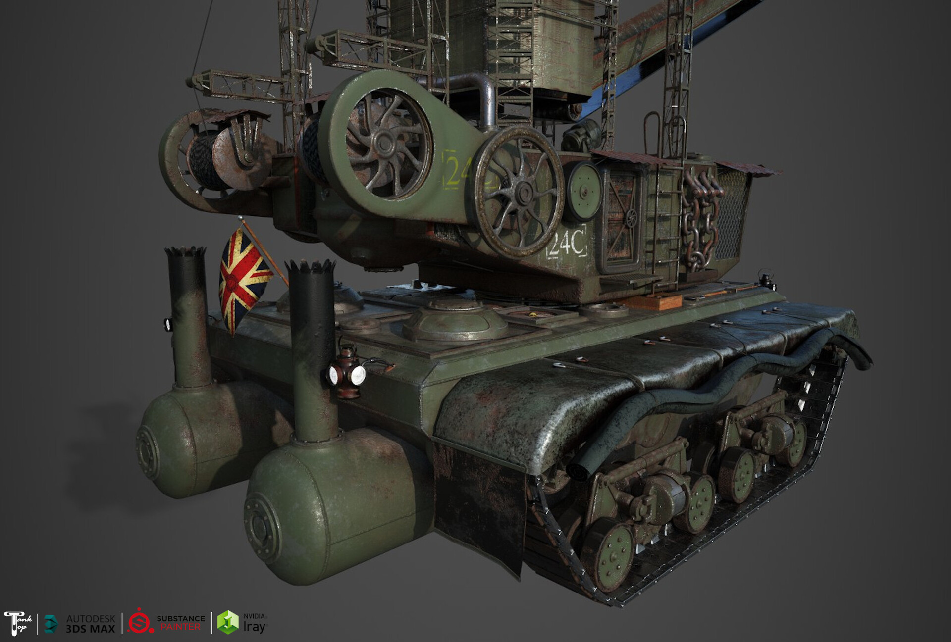 ArtStation - Steampunk Tank "Coal Feeder" Royal Ordnance Steam ...