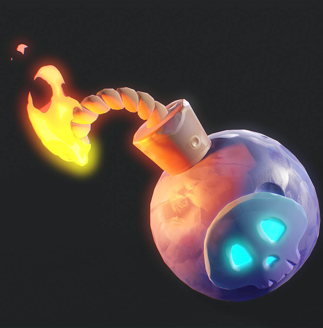 ArtStation - Bomb Stylized - Blender, ZBrush, Painter