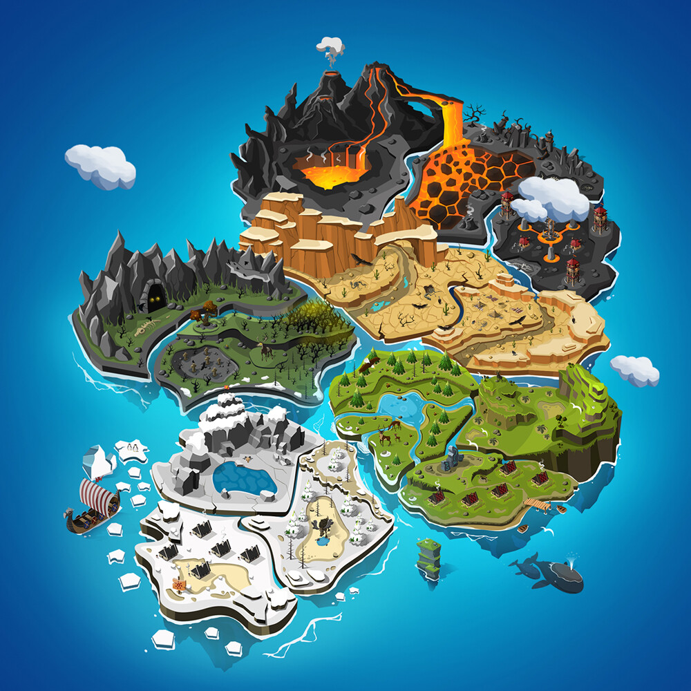 ArtStation - game map and props